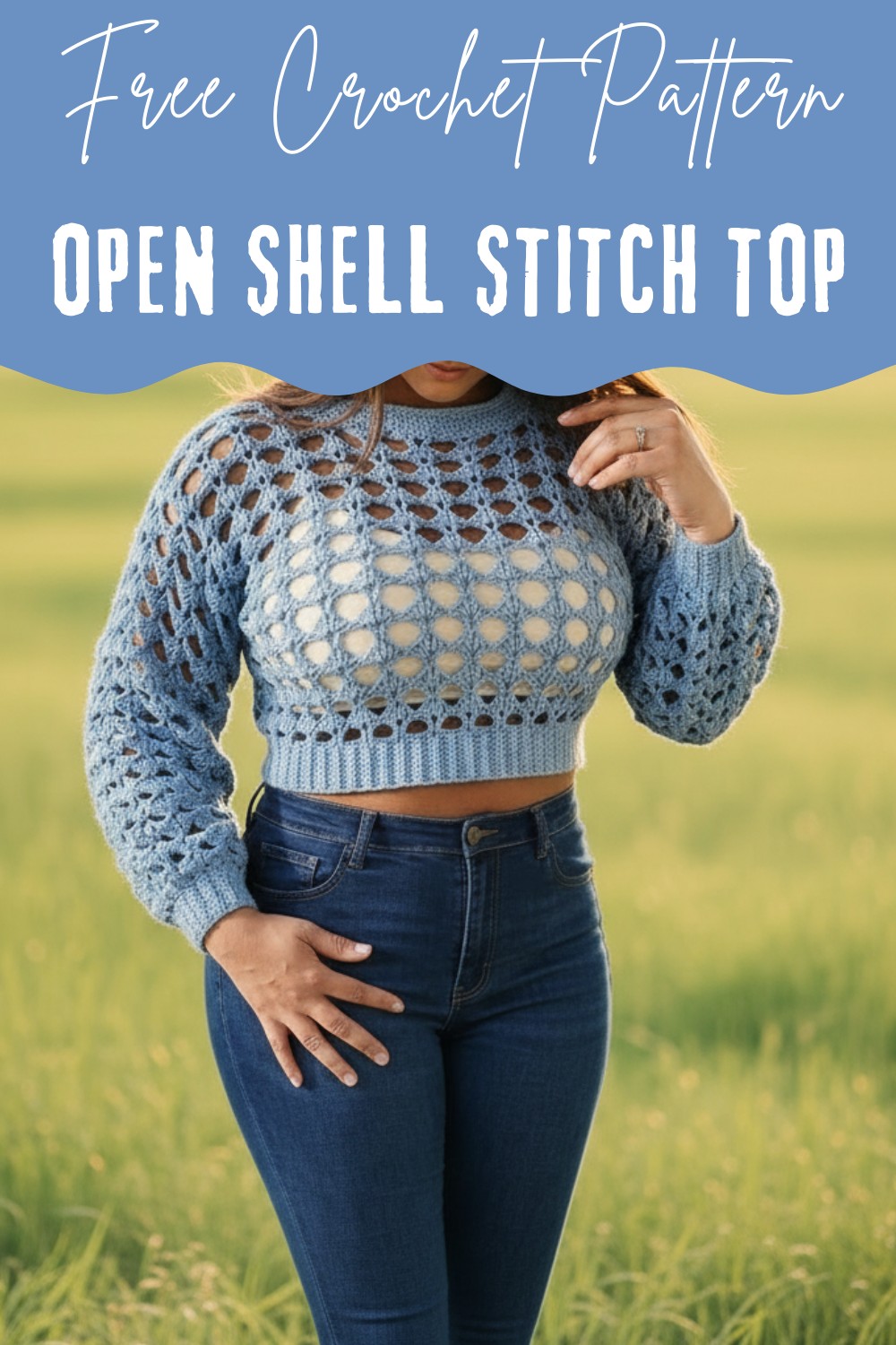 Free Crochet Open Shell Stitch Top Pattern for Warm Weather - Wool Items